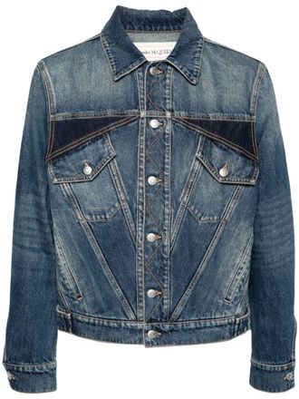 Alexander McQueen veste en jean - Bleu