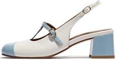 FLY London Femme SOLN083FLY Mary Jane, Sky Blue/OFFWHITE, 39 EU