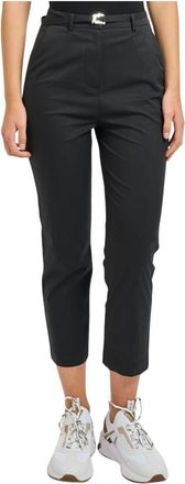 Patrizia Pepe Femme, Pantalons, Noir, Taille: 42 FR Pantalon Cigarette en Popeline