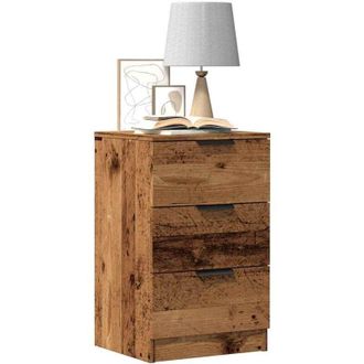 vidaXL Vidaxl - Nachttisch Altholz-Optik 40x36x65 cm Holzwerkstoff 161276