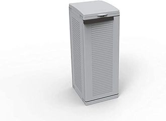 Terry Ecocab 1, Abfallsammelschrank f&uuml;r drinnen und drau&szlig;en, Grau, Material: Kunststoff