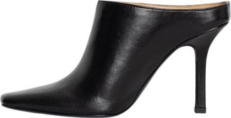 Patrizia Pepe Femme, Chaussures, Noir, Taille: 37 EU Mules &agrave; talons en cuir Nappa