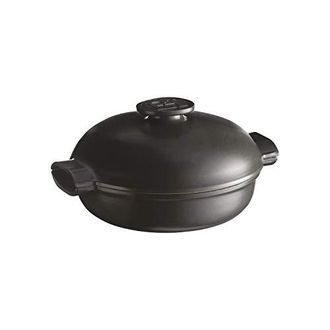Emile Henry EH779563 Delight Schmorpfanne, Keramik, Induktion, 2,5 l, Schwarz