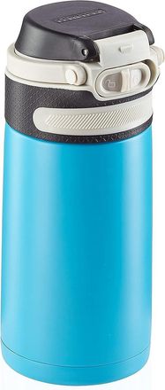 Leifheit Thermobecher Flip 350ml, Kaffeebecher 100% dicht, praktisches Öffnen mit Einer Hand, Trinkbecher to go mit Filter für Wasser mit Obststücken, hält Get