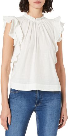 QS by s.Oliver Q/S designed by - s.Oliver Damen 2062946 T-Shirt, beige, 44