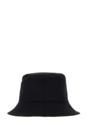 Burberry Unisex Black Nylon Bucket Hat Cappelli E Fasce Per Capelli