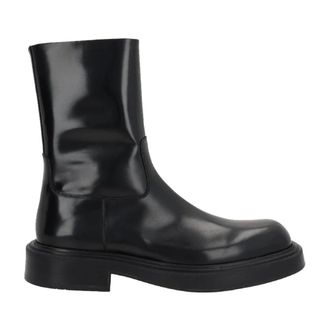 Ferragamo Homme, Chaussures, Noir, Taille: 43 EU Bottines Formia en cuir