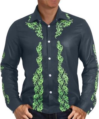 Generic T-shirt pour homme - Motif r&eacute;tro europ&eacute;en occidental - Imprim&eacute; - D&eacute;contract&eacute; - Confortable - Tendance - Commerce ext&eacute;rieur - Entreprise - Revers - Che