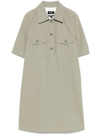 A.P.C. robe Selia à coupe courte - Vert
