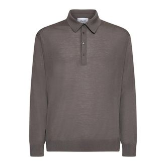 D4.0 Feinstrick-Polo - - Knitwear - Herren - Braun - S