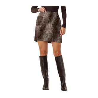 Omoda Brauner Minirock f&uuml;r Stilvolle Bequemlichkeit - - Skirts - Damen - Mehrfarbig - XS
