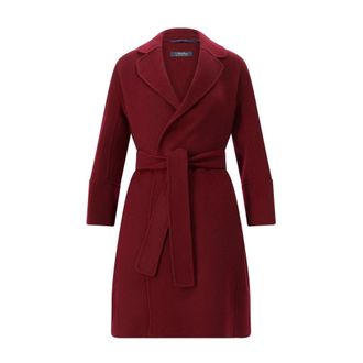 Max Mara Mantel mit G&uuml;rtel - - Coats - Damen - Rot - M