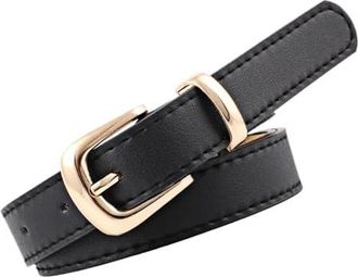 Generic Ceintures pour femmes en cuir PU simple boucle en métal ceinture filles robe jean pantalon ceinture ceinture pour femme marque de luxe designer, Boucl