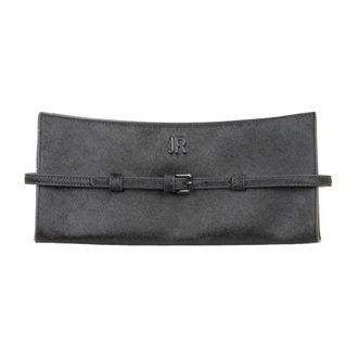 John Richmond Pochette aus Cavallino mit Zierg&uuml;rtel - - Bags - Damen - Schwarzk - ONE SIZE