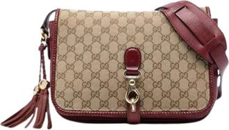 Gucci Sac bandouli&egrave;re vintage Pre-owned en toile - Femme - Pre-owned - Beige - Taille: ONE Size