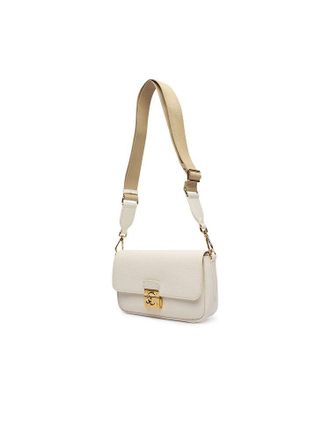 Coccinelle C-Me Lock Shoulder Bag - White