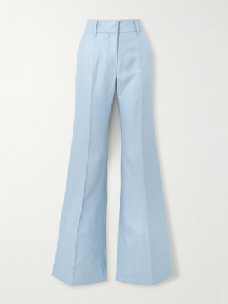 Gabriela Hearst Rhein Schlaghose Aus Einer Seiden-wollmischung - Blau