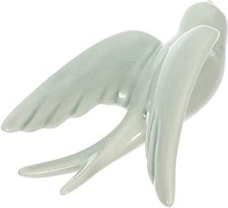 SOLUSTRE Figurine Murale Oiseau C&eacute;ramique Verte D&eacute;coration Murale Scandinave pour Salon et Jardin Ornement Suspendu Adorable pour Chambre et Bureau