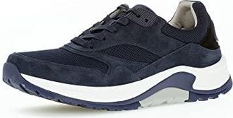 Gabor Baskets basses pour homme, semelle intérieure amovible, cuir certifié, Bleu marine., 44 EU