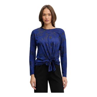 Joseph Ribkoff Langarm-Oberteil mit Bindedetail - - Tops - Damen - Blau - M