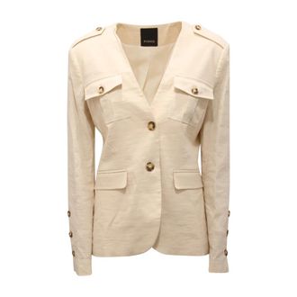 Pinko Leinenmischungs-Jacke - - Jackets - Damen - Beige - L