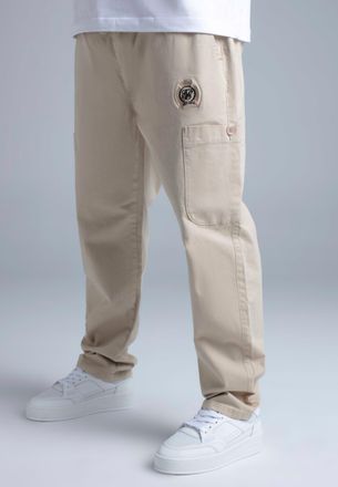 Siksilk Herren Beige Loose Fit Cargos XXL
