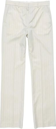 Acne Studios Femme, Pantalons, Beige, Taille: 40 FR Pantalon en Laine &agrave; Rayures