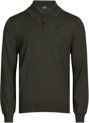 A.P.C. Polo en laine m&eacute;lang&eacute;e