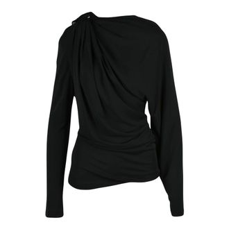 Victoria Beckham Blouse asym&eacute;trique - Femme - Blouses et Chemises - Noir - Taille: 40 FR