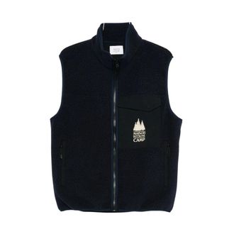 Maison Kitsun&eacute; Casual Fleece Sleeveless Vest - - Jackets - Herren - Blau - S