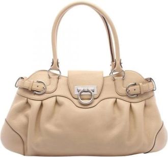 Ferragamo Sac &agrave; main Pre-owned - Femme - Pre-owned - Beige - Taille: ONE Size
