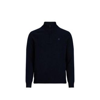 Hackett Pull droit col montant zipp&eacute; en laine