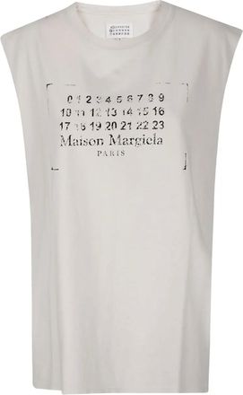 Maison Margiela débardeur en coton à imprimé graphique - Tons neutres