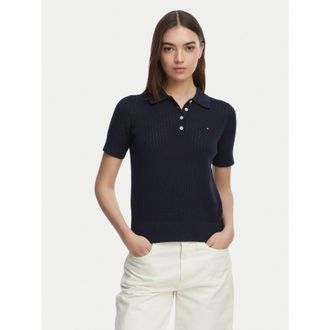 Tommy Hilfiger Poloshirt WW0WW49362 Dunkelblau Slim Fit