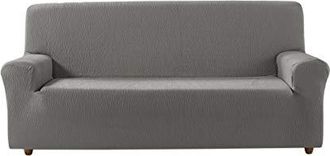 Estoralis Zebra Textil Estoralis | BETA Sofabezug im modernen Design | Elastischer Jacquardstoff | Perlgrau | F&uuml;r 2-Sitzer-Sofa von 120 bis 170 cm. | Sofaschutz