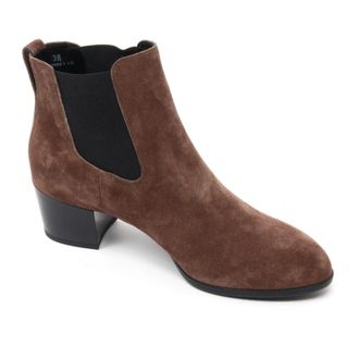 Hogan Elastischer- glatter Ankle Boot - - Shoes - Damen - Braun - 36 EU
