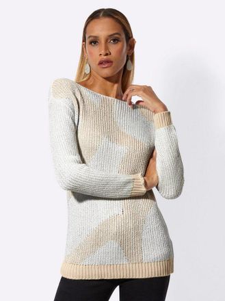 Cr&eacute;ation L Strickpullover Pullover Langarm Mustermix gestrickt