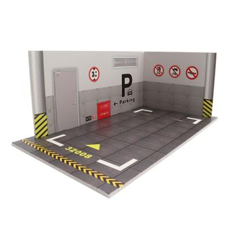 Generic Parking Garage Model - Speed Champions Cars, Model Display Garage | Car Model Car Parking Lot Storage Model, Parking Lot Scene, Carport Compatible wit