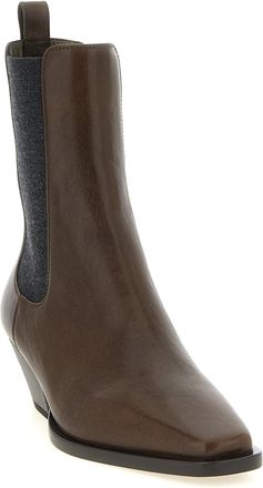 Brunello Cucinelli Precious Heel Ankle Boot - Brown