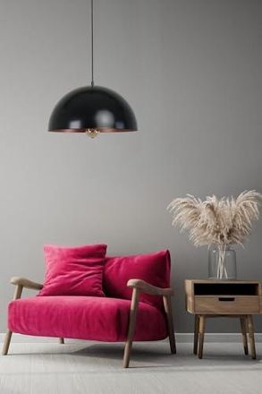 Opviq Elegant Black Chandelier, Metal Body, 40 cm Diameter, Adjustable Height, E27 Socket Max 40W, IP20 | Perfect for Modern Home D&eacute;cor & Lighting