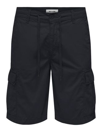 Only & Sons Herren Cargoshorts Dark Navy 4-Taschen Cargo Shorts L 29cm Einfarbig
