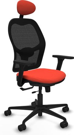 Piqueras y Crespo Ergonomischer B&uuml;rostuhl, atmungsaktiv, mit 3D-Armen, h&ouml;henverstellbare Lendenwirbelst&uuml;tze und festes Kopfteil, ausgestattet mit Syncro/Traslack. Schwa