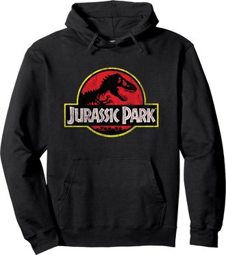 Jurassic Park Classic T-Rex Skeleton Logo Pullover Hoodie