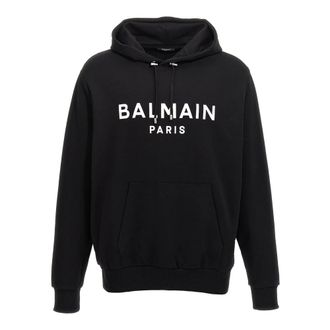 Balmain Cotton Hoodie - - Sweatshirts & Hoodies - Herren - Schwarzk - S