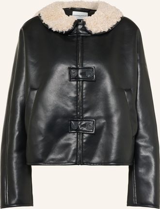Claudie Pierlot Claudie Pierlot Jacke In Lederoptik Mit Kunstfell braun