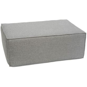 Hhg Ottomane/Zubeh&ouml;r f&uuml;r Sofa HHG 399, Hocker Fu&szlig;ablage Recamiere Chaiselongue, Stoff/Textil 300g/m&sup2; 38x97x70cm hellgrau