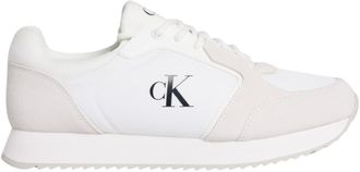 Calvin Klein Damen Runner Sneaker Laceup Sock Sportlich, Wei&szlig; (Bright White/Black), 38