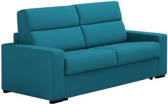 Dmora 3-Sitzer Schlafsofa Marcon, abziehbar, mit Stauraum, Made in Italy, waschbar, 220x95 cm, Blau