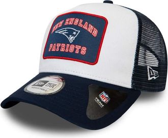 New Era New England Patriots NFL Cap verstellbar Trucker Kappe American Football Weiss - One-Size