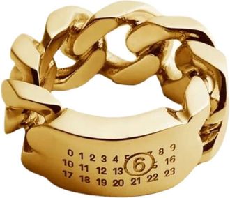 Maison Margiela unisex, Accessoires, Jaune, Taille: XL Minimal Chain-link Ring